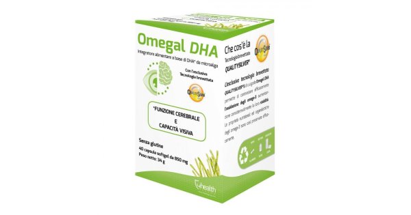 OMEGAL DHA Integratore per la funzione cerebrale e visiva con DHA 40 ...